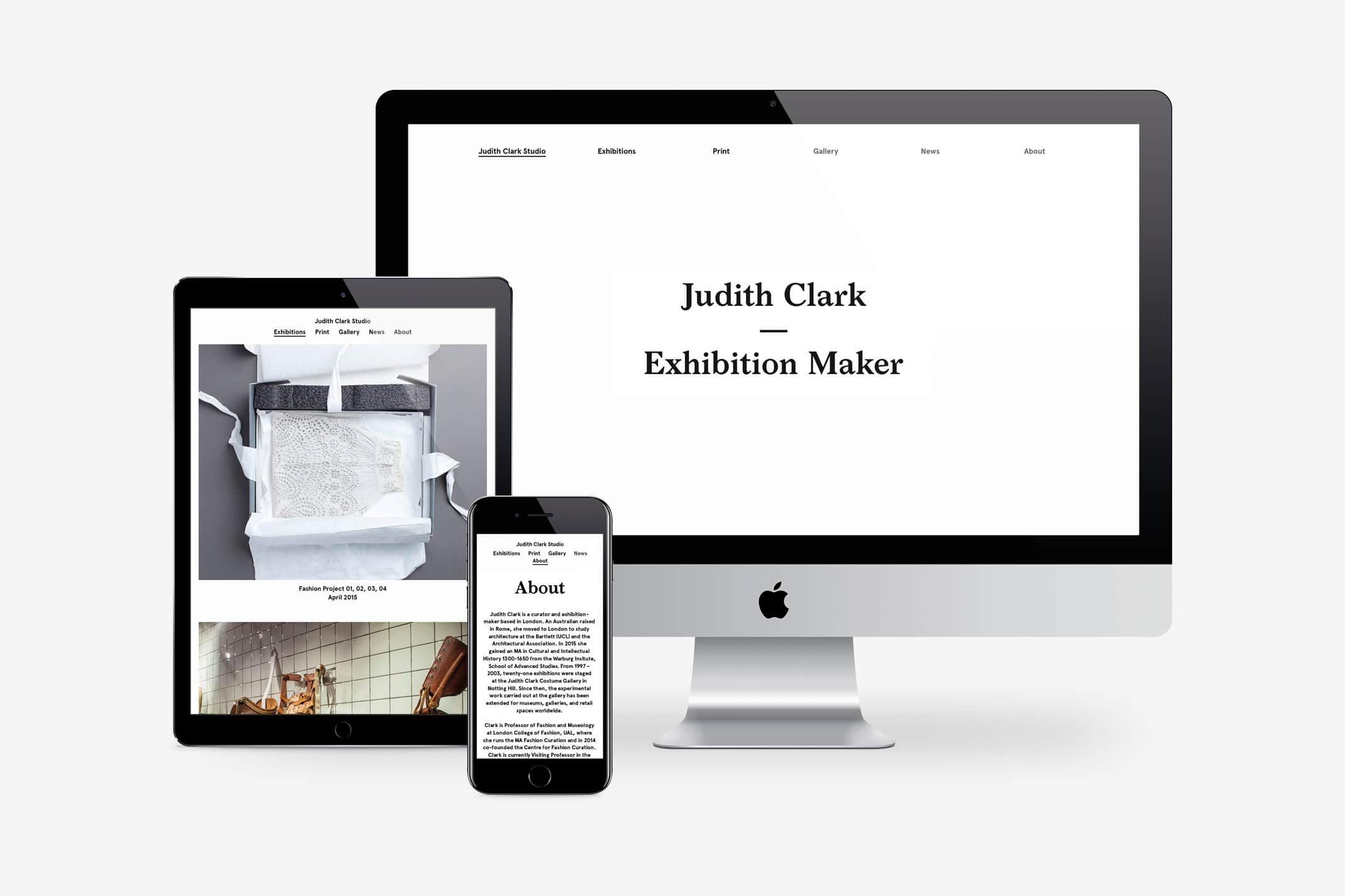 Judith Clark — Website – Charlie Smith Design