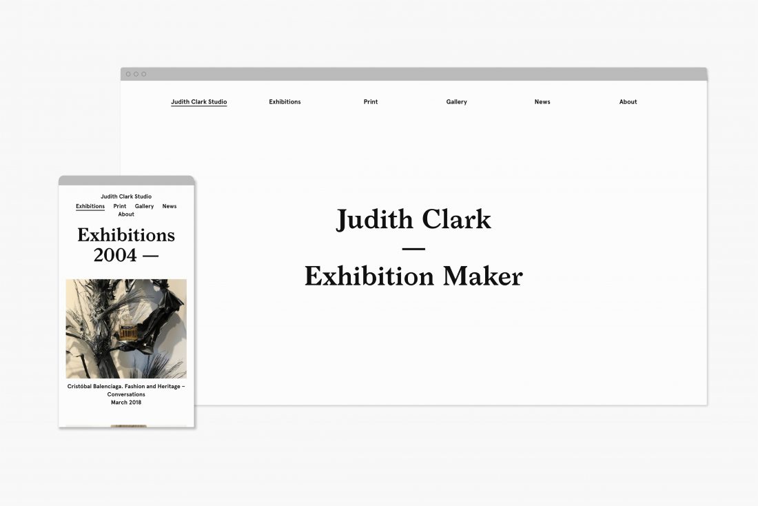 Judith Clark — Website – Charlie Smith Design